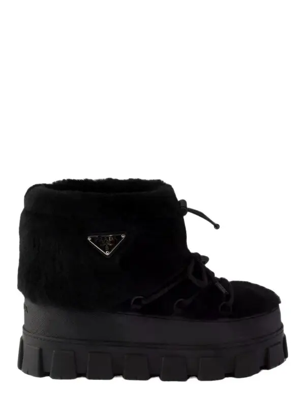 Prada Shearling Après-ski Boots - Black