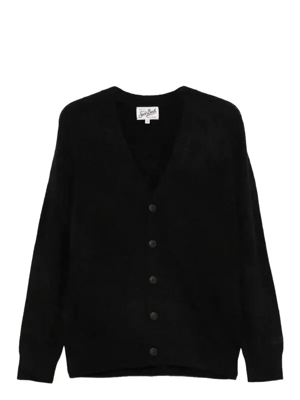 MC2 SAINT BARTH Herrison Alpaca V-neck Cardigan - Black