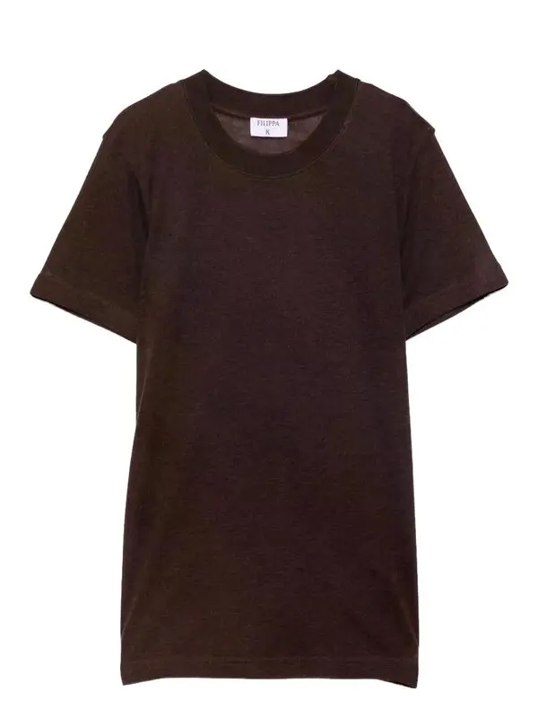 Filippa K Crew Neck Short-sleeve T-shirt - Brown