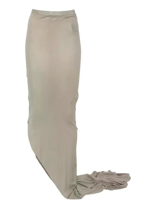 Rick Owens Asymmetric Jersey Maxi Skirt - Neutrals