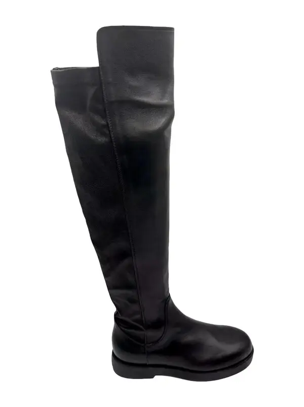 Agl Leather Over-the-knee Boots - Black