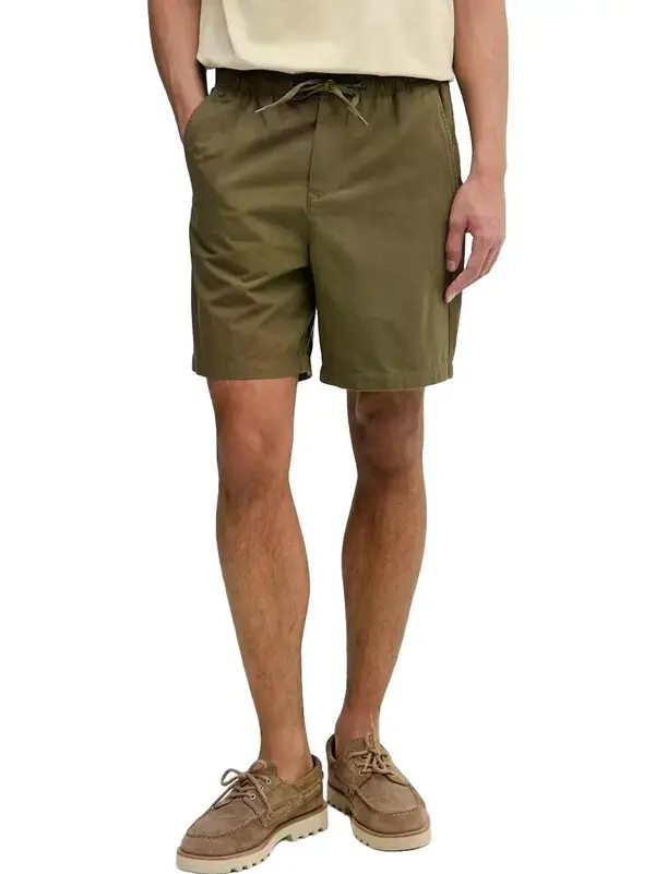 Barbour Drawstring Corduroy-trim Shorts - Green