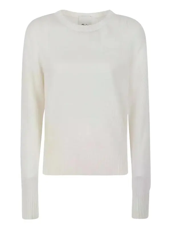 ALLUDE Fine-knit Cashmere Sweater - White