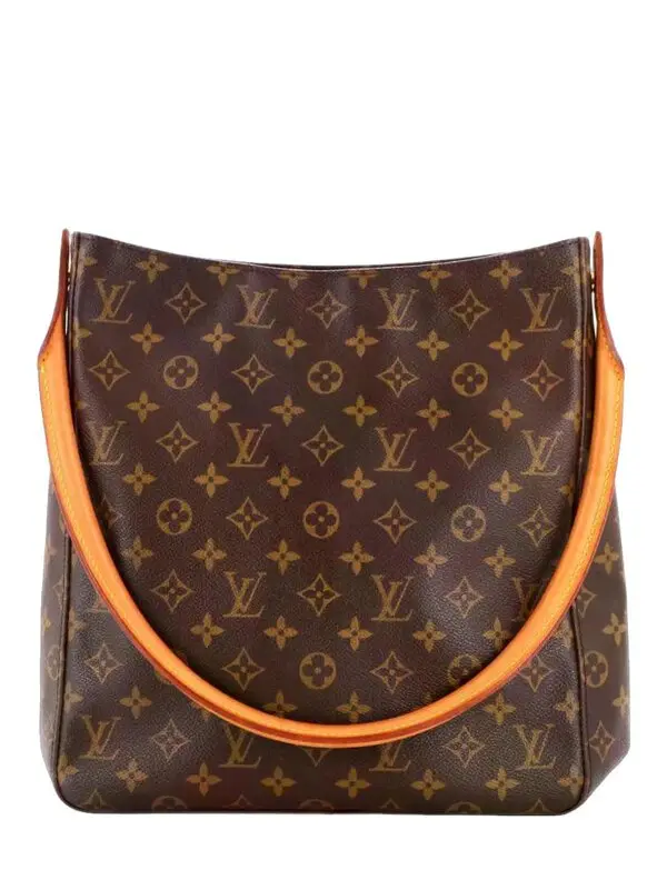 LOUIS VUITTON Looping Handbag Monogram Canvas Gm Shoulder Bag - Brown