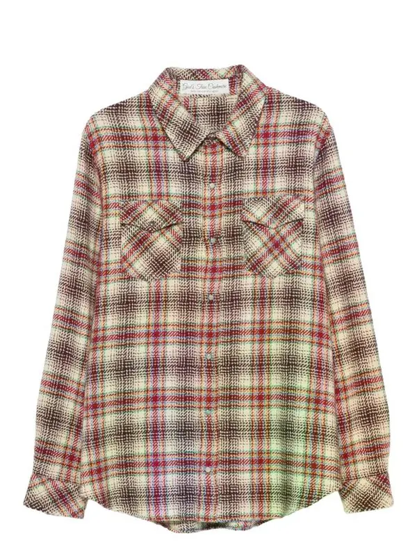 GOD'S TRUE CASHMERE Check Cashmere Shirt - Neutrals