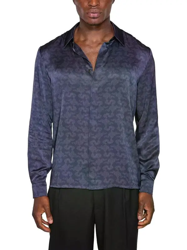 NING DYNASTY Cloud Long-sleeve Shirt - Blue