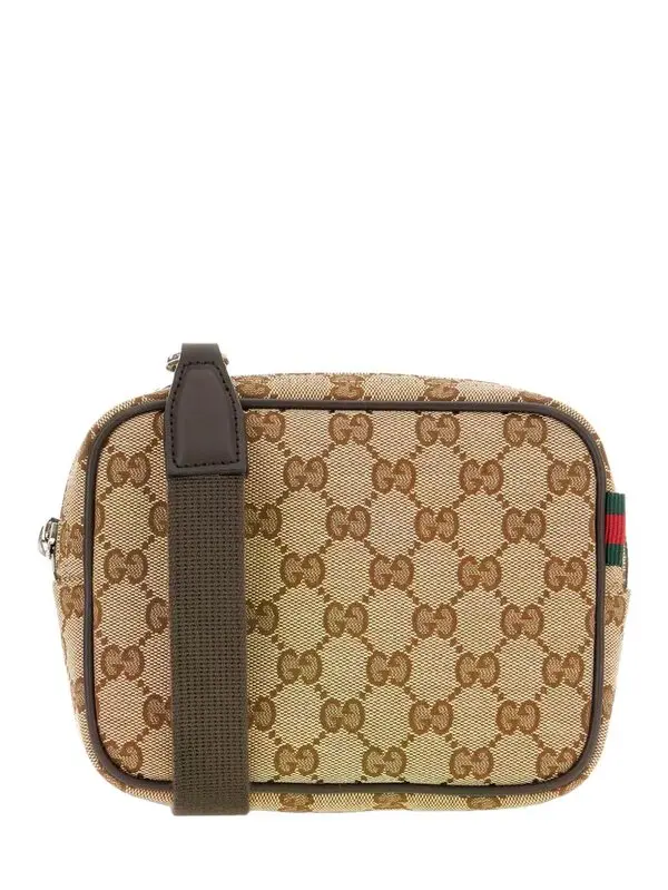 Gucci Gg Monogram Crossbody Clutch Bag - Brown