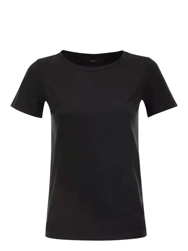 Max Mara Butterfly Logo Cotton T-shirt - Black