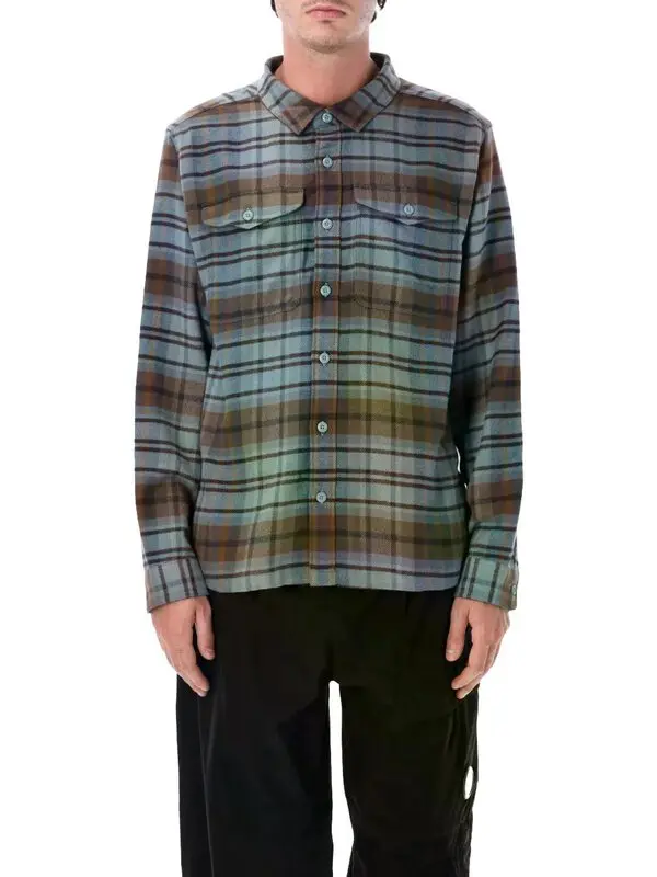 Patagonia Fjord Flannel Check-pattern Shirt - Blue