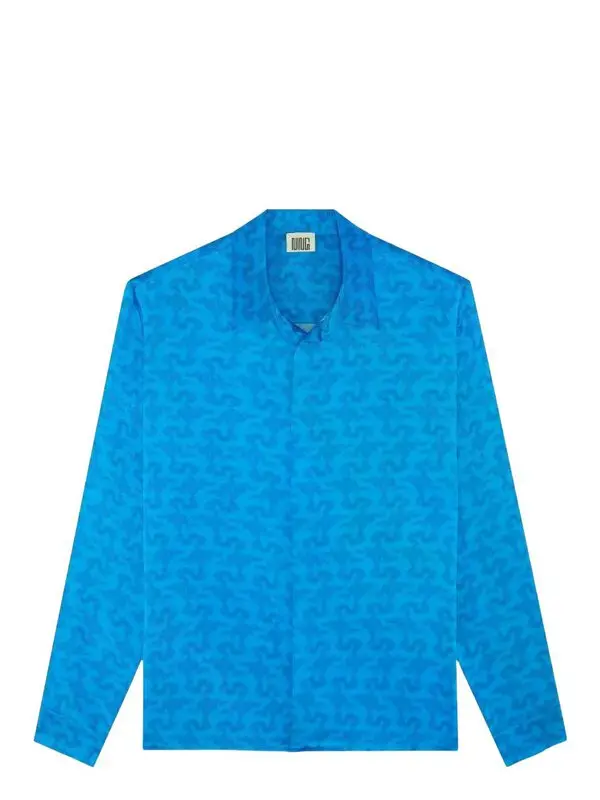 NING DYNASTY Core Cloud Silk Shirt - Blue