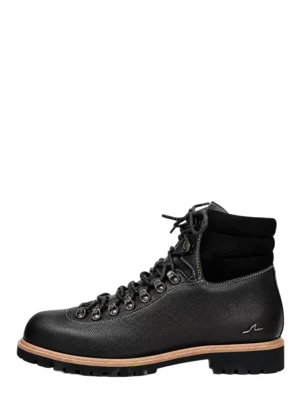 Paul & Shark Lace-up Leather Boots - Black