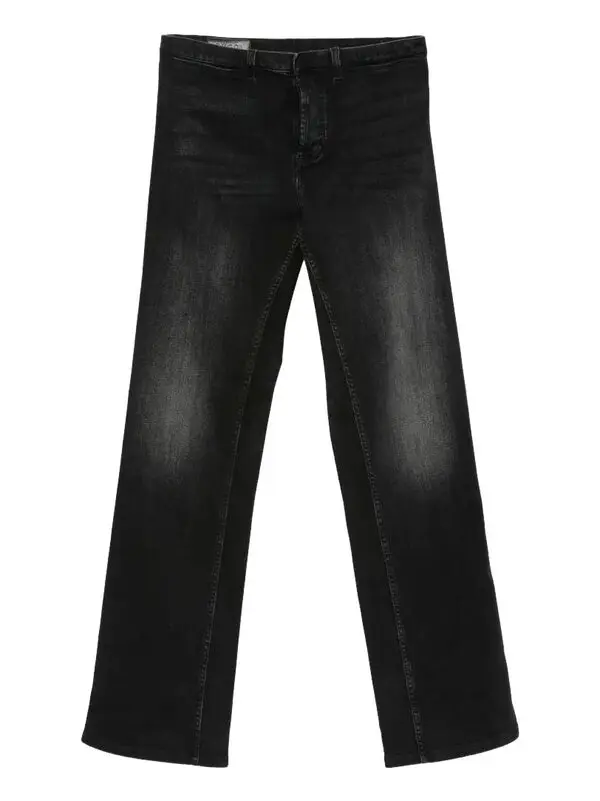 Gucci Cotton Denim Pants With Web - Black