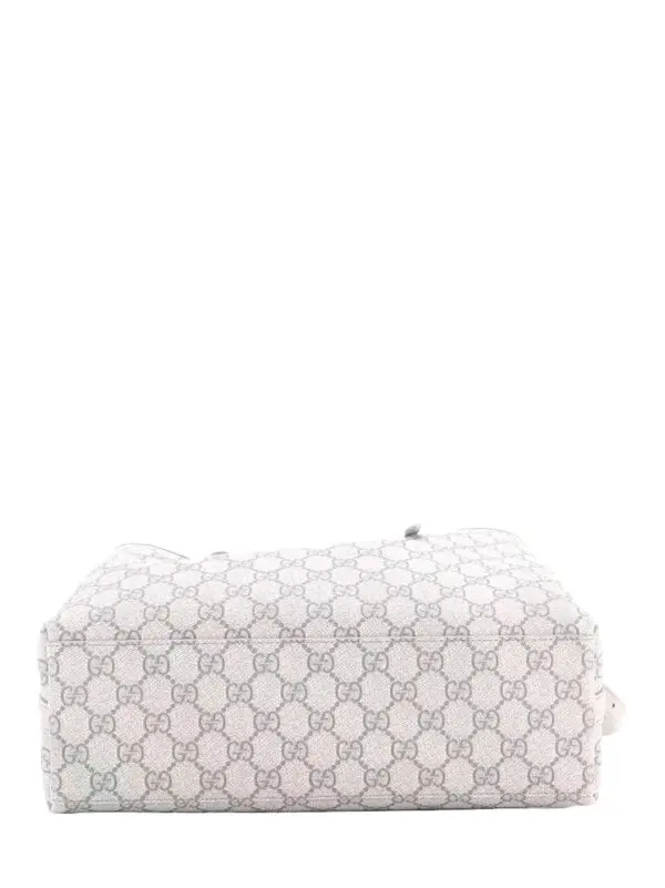 Gucci Emblem Gg Coated Canvas Small Tote Bag - Grey