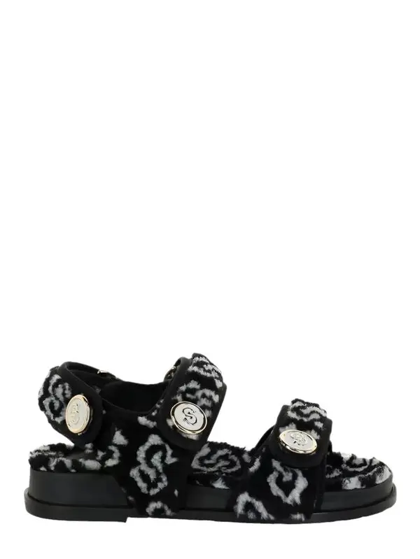 FERRAGAMO Gancini Keita Sandals - Black