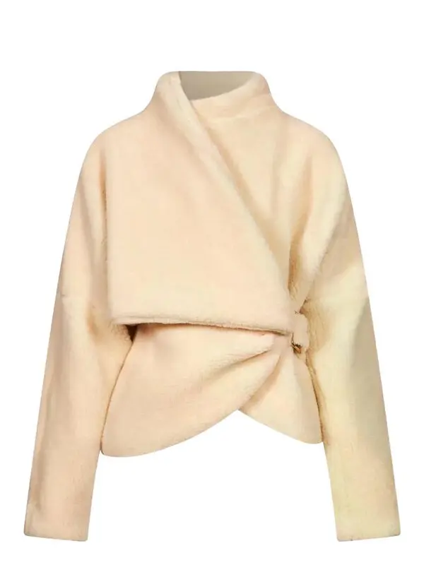 DARKPARK Cindy Buckle-fastening Wrap Coat - Neutrals