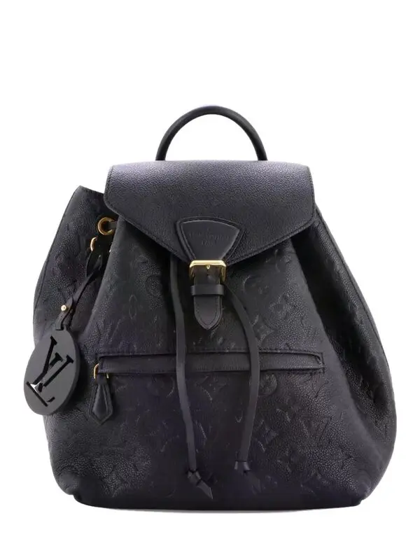 LOUIS VUITTON Montsouris Nm Monogram Empreinte Leather Pm Backpack - Black