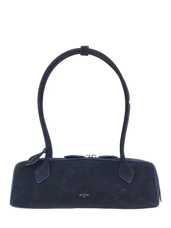 Alaïa Nubuck Leather Medium 'le Teckel' Bag - Blue
