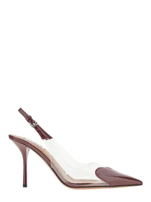 Alaïa Pvc And Leather 'le Coeur' Slingback Pumps - Red