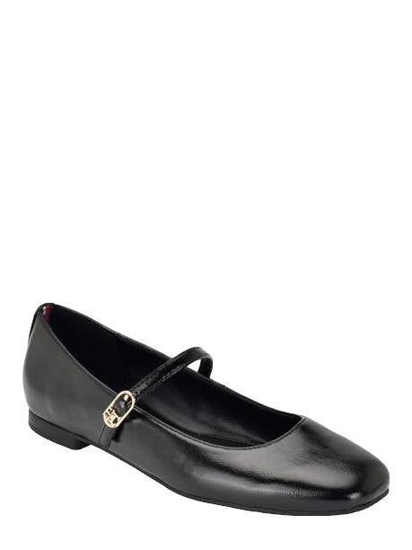 Tommy Hilfiger Savoyn Faux Leather Mary Jane Flat - Black 002