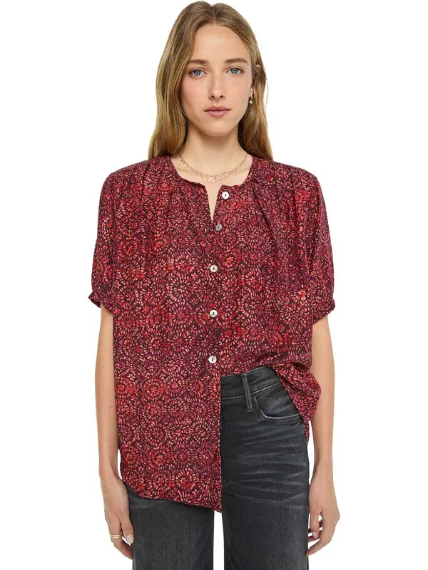 Natalie Martin Violet Top Sunburst Poppy - Red