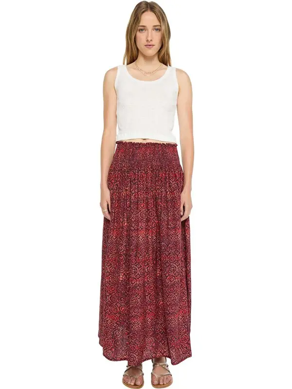 Natalie Martin Bella Skirt Sunburst Poppy - Red