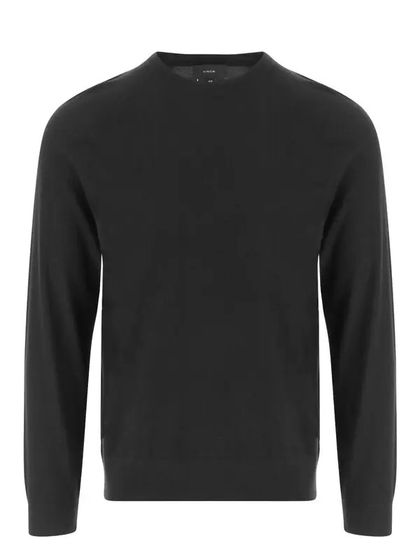 Vince Wool-cashmere Crew Neck Sweater - Black