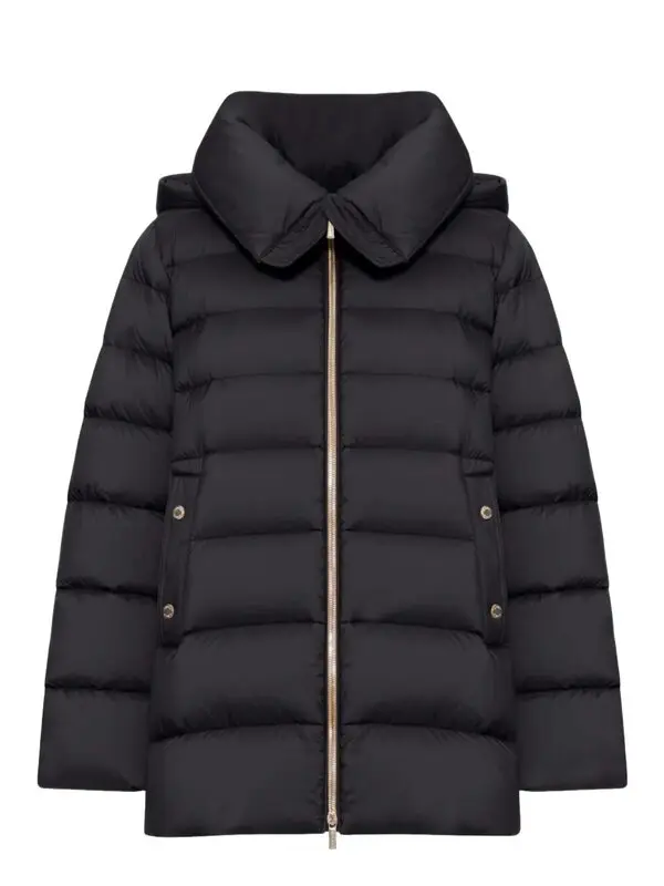 MOORER Hooded Cotton Jacket - Black
