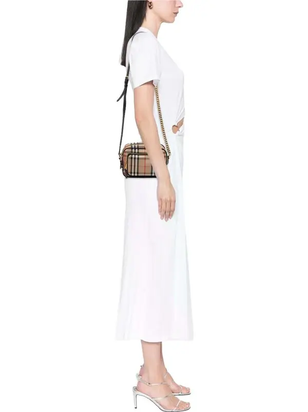 Burberry 2018-2026 House Check Canvas Camera Bag Crossbody Bag - Neutrals