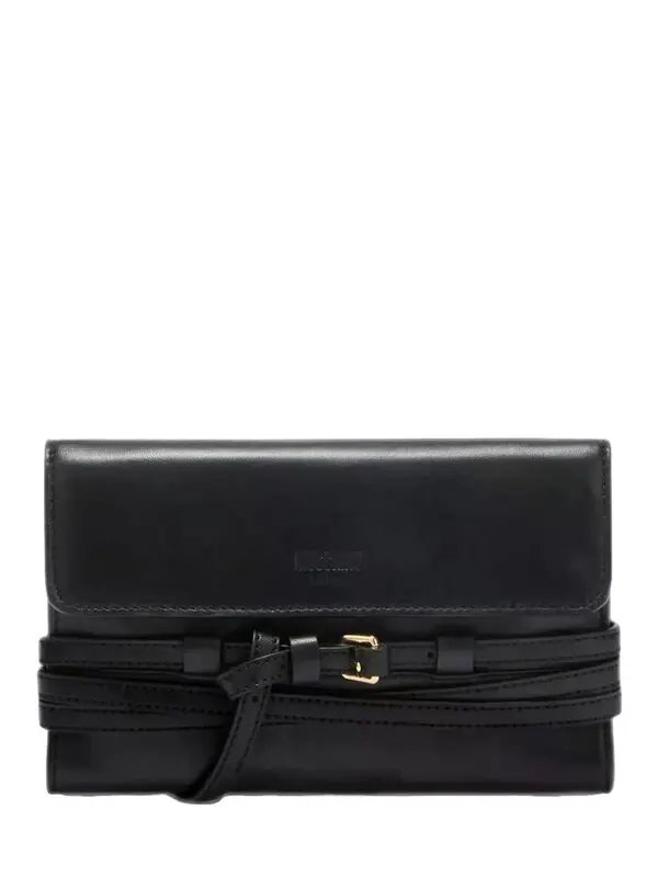 Moschino Tie Me Wallet On Chain - Black