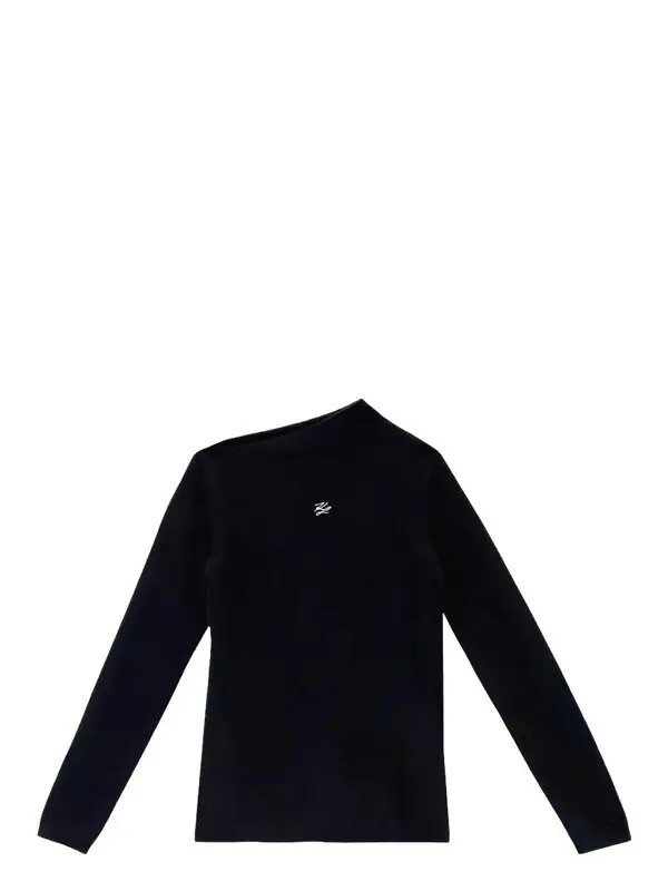 Karl Lagerfeld Karl Autograph Asymmetric-neck Sweater - Black