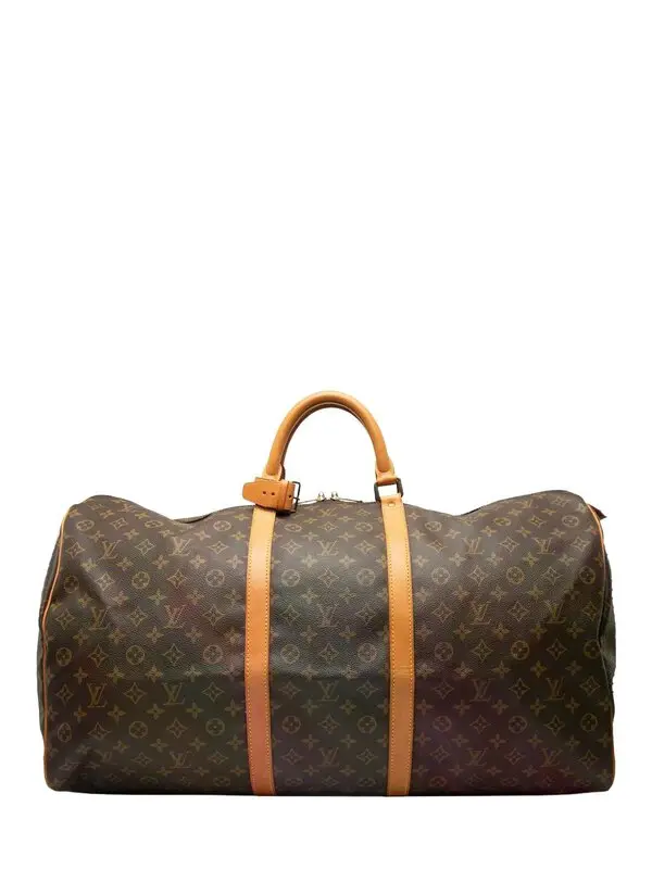 LOUIS VUITTON 1988 Monogram Keepall 60 Travel Bag - Brown