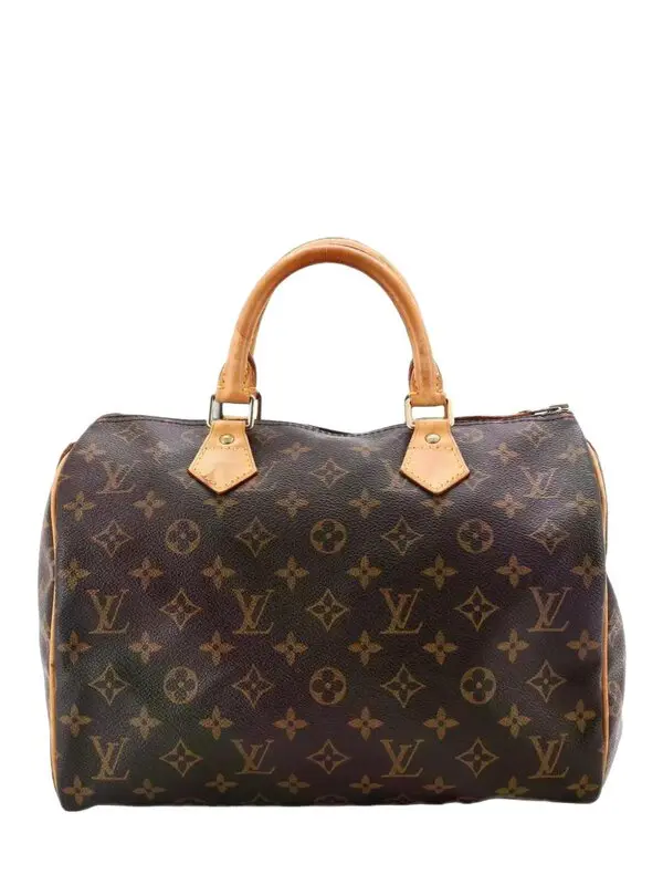 LOUIS VUITTON Speedy Handbag Monogram Canvas 30 Satchel - Brown