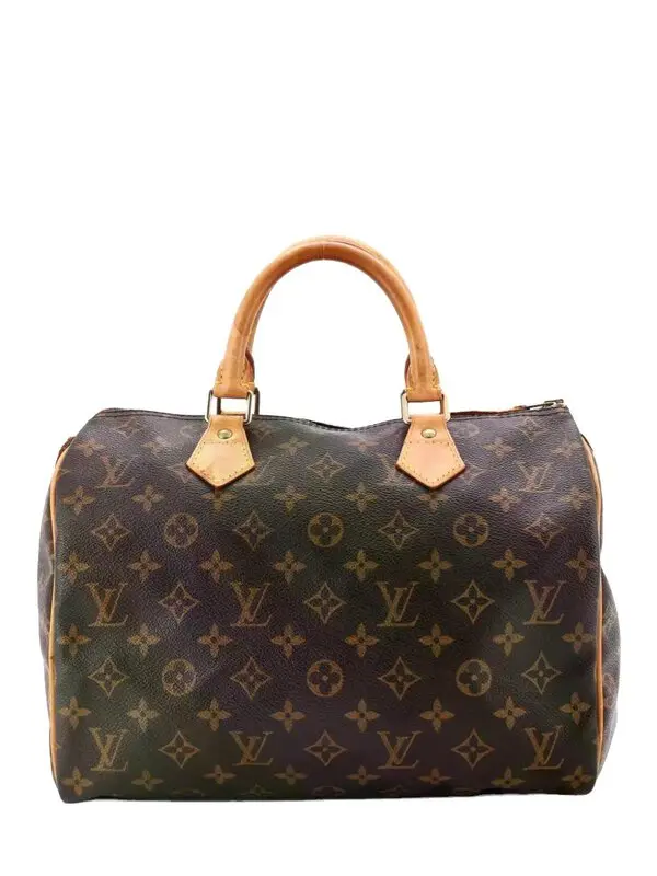 LOUIS VUITTON Speedy Handbag Monogram Canvas 30 Satchel - Brown