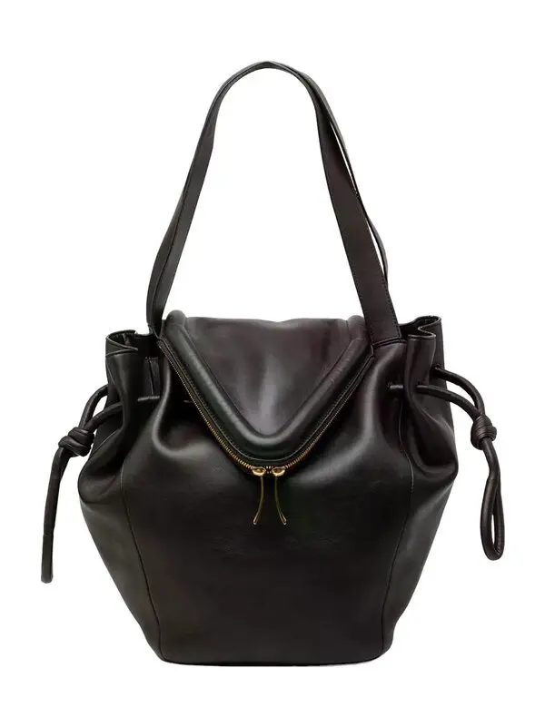 Bottega Veneta 2012-2026 Large Leather Beak Tote Bag - Brown