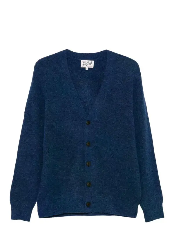 MC2 SAINT BARTH Herrison Alpaca V-neck Cardigan - Blue