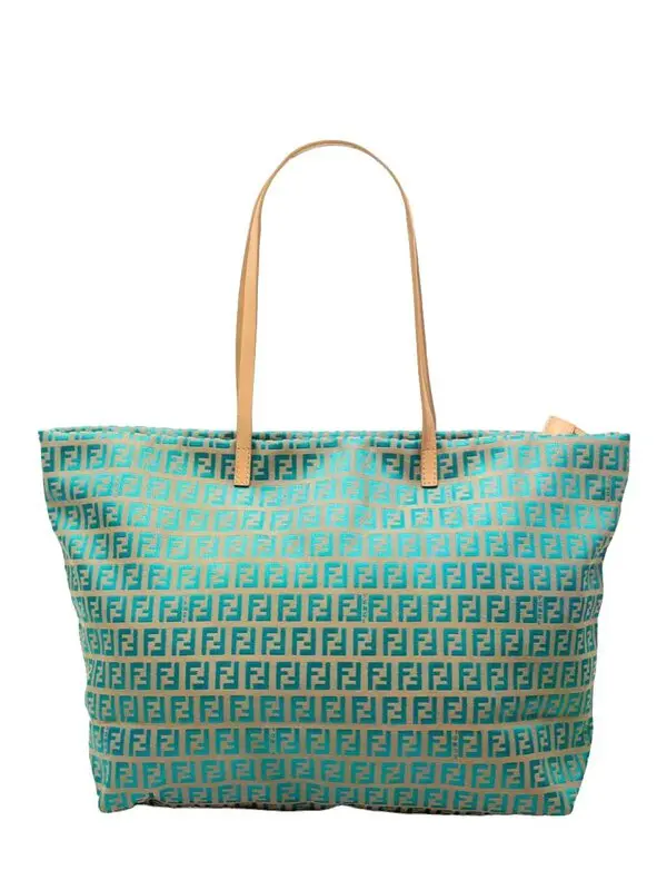 Fendi 2000-2010 Zucchino Canvas Tote Bag - Blue