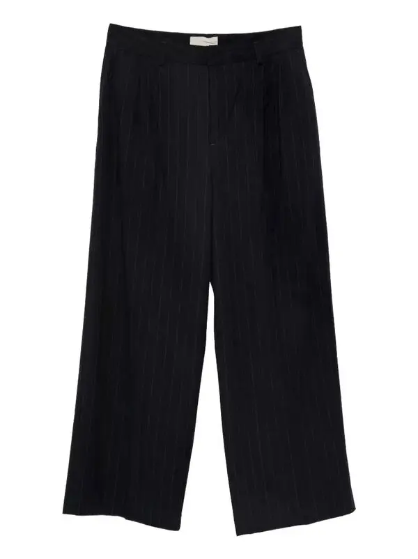 THESTROY Pinstripe Wide-leg Trousers - Blue