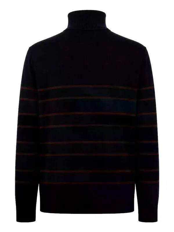 Iceberg Striped Roll-neck Sweater - Blue