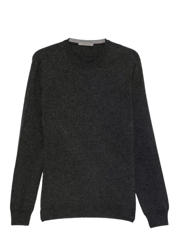 Corneliani Crew-neck Long-sleeve Sweater - Grey