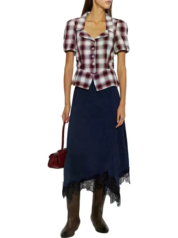 Baum Und Pferdgarten Sophie Lace-trim Asymmetric Skirt - Blue