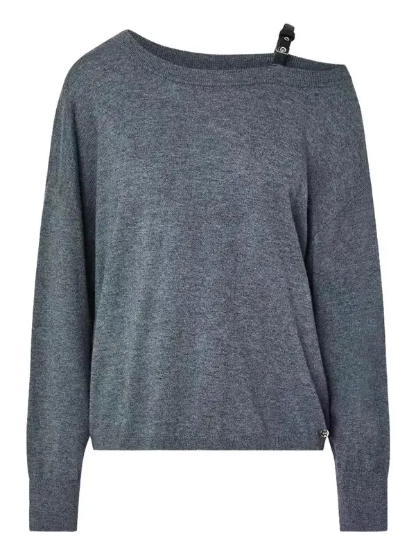 Liu Jo Wool Blend Sweater With Buckle - Grey