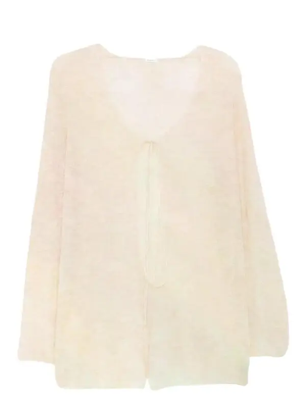 YEAREAST Tie-fastening Fine-knit Cardigan - Neutrals