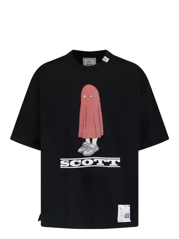 Mihara Yasuhiro Scott Printed Short-sleeve T-shirt - Black
