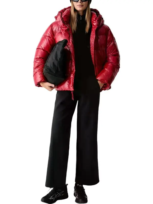 NAPAPIJRI Glane Mirror Hooded Puffer Jacket - Red