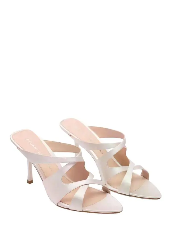 STUART WEITZMAN Rubie Strappy Satin Sandals - Neutrals
