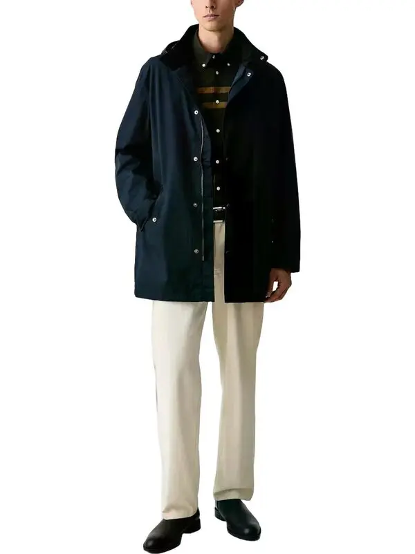 Barbour Chelsea Hooded Coat - Blue