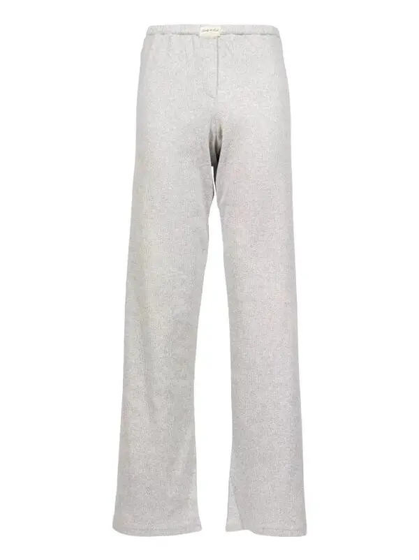 Sporty & Rich Ribbed Jersey Trousers - Grey