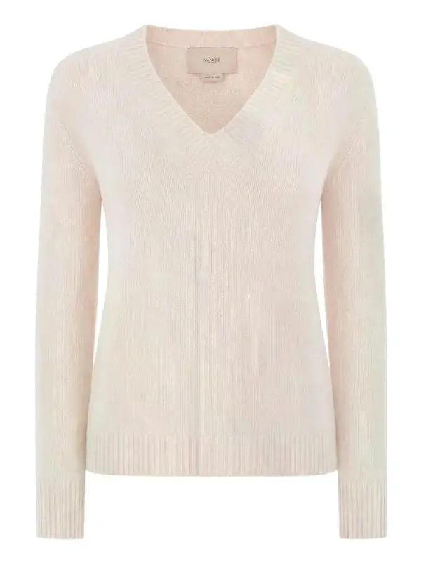 VANISE V-neck Jumper - Neutrals
