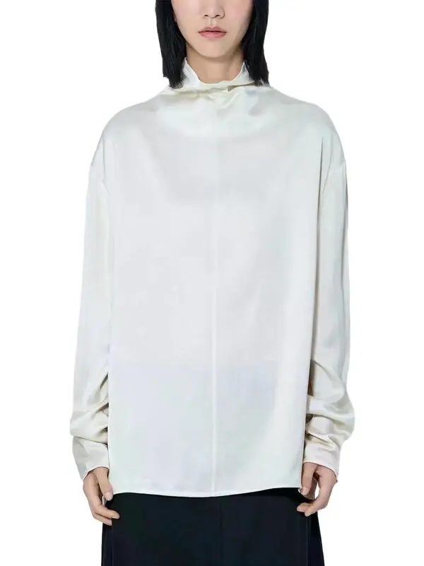 TOTEME High-neck Blouse - Neutrals