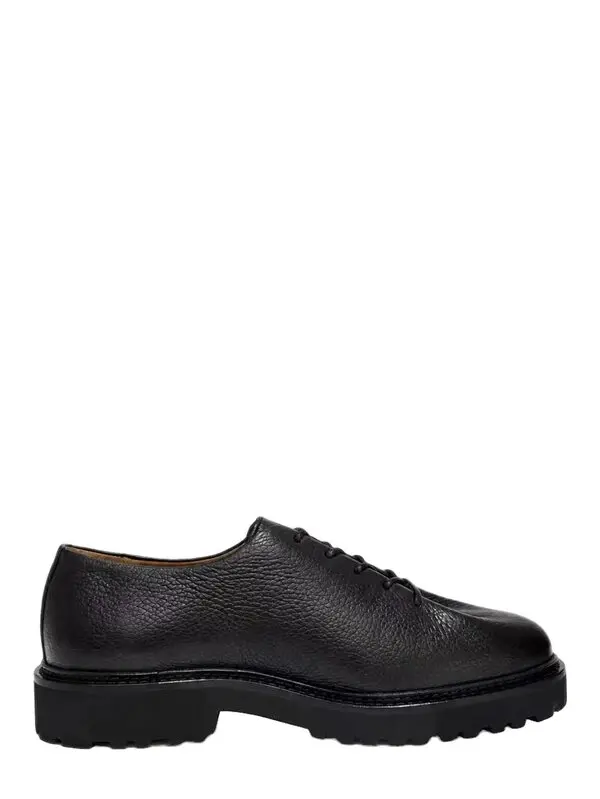 JACQUES SOLOVIÈRE PARIS Edouard Grained-leather Derby Shoes - Brown